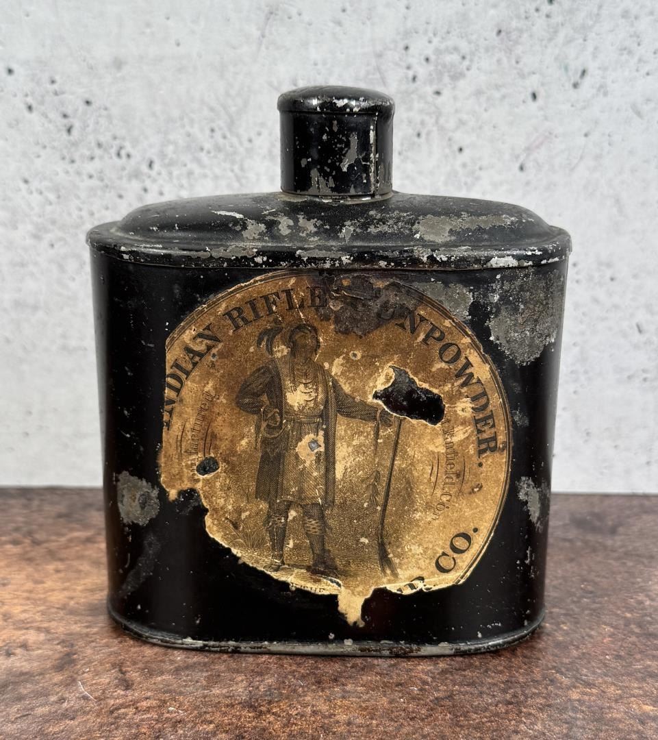 Loomises Hazard & Co Indian Rifle Gunpowder Tin