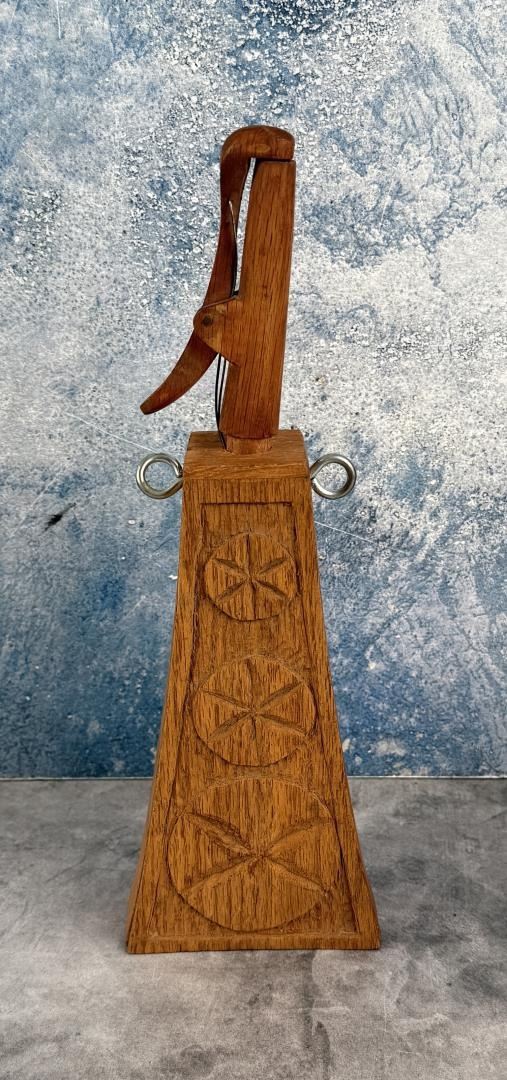 Carved Wood Folk Art Powder Flask