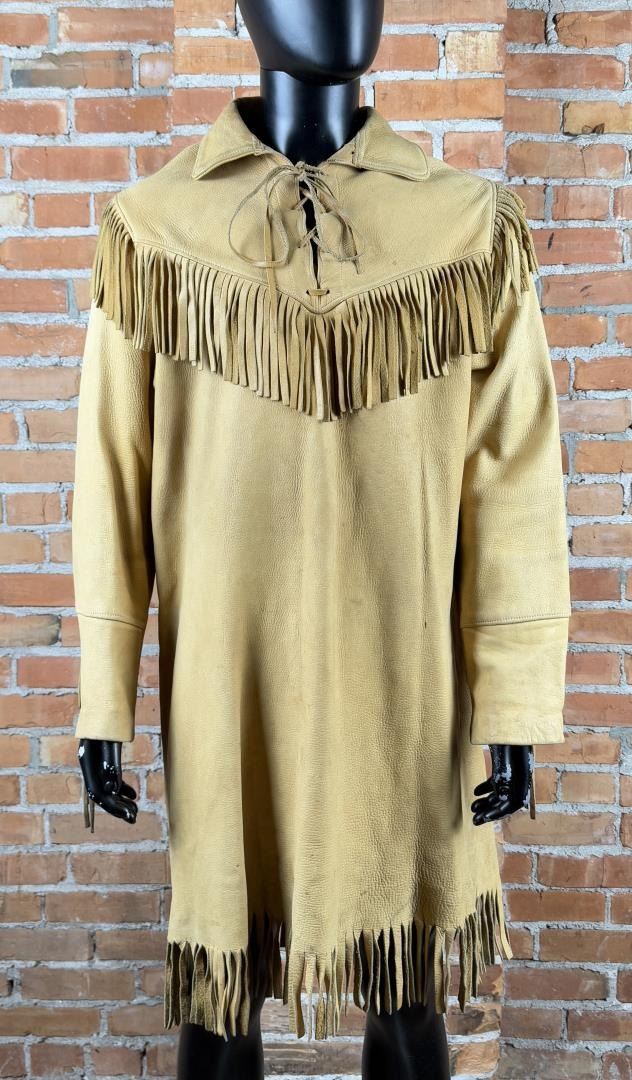 Vintage Fringe Leather Buckskin Jacket