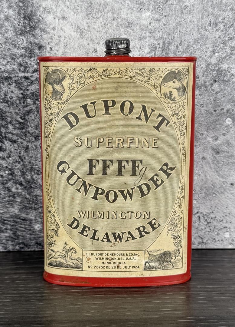 Dupont FFFF Superfine Gunpowder Tin