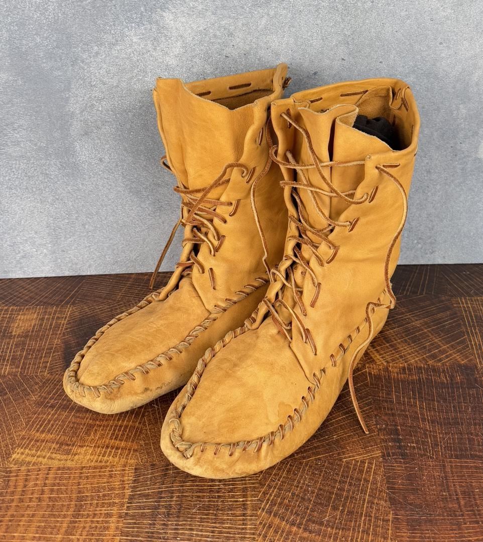 Custom Made High Top Leather Moccasins