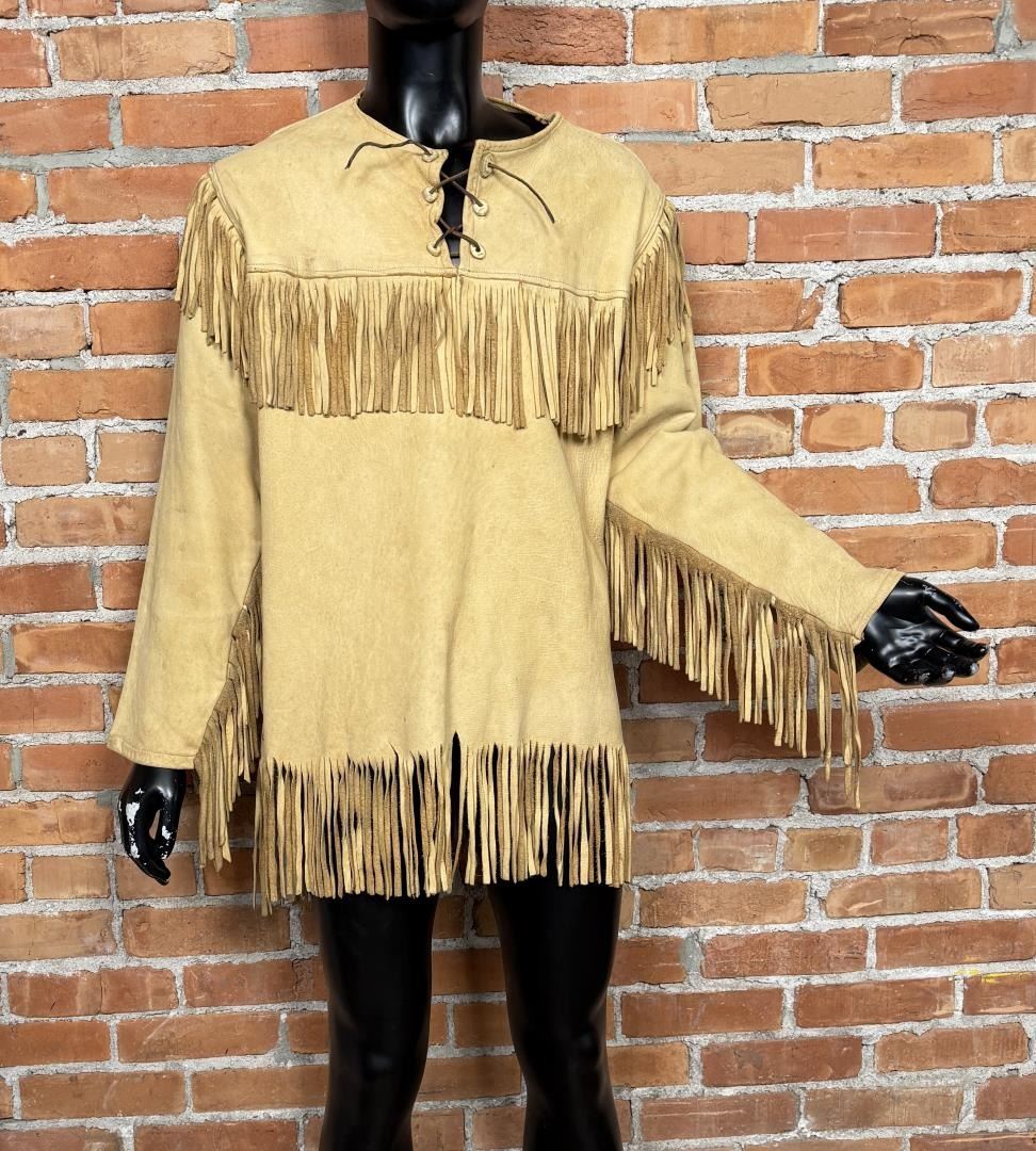 Vintage Fringe Leather Mountain Man Jacket