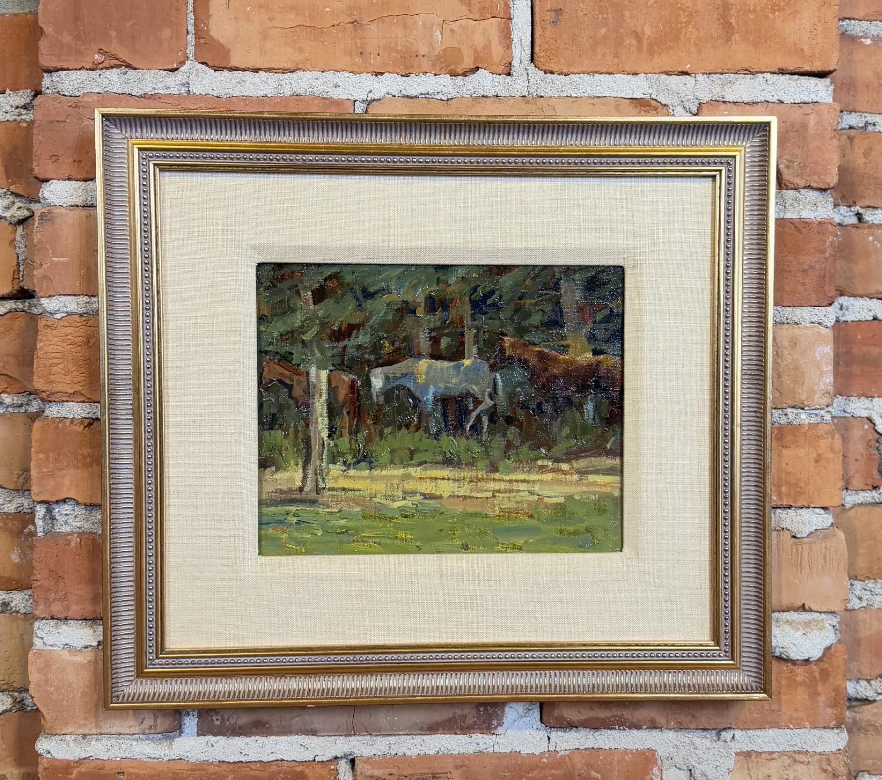 Stephen Elliott Horses Oil Painting