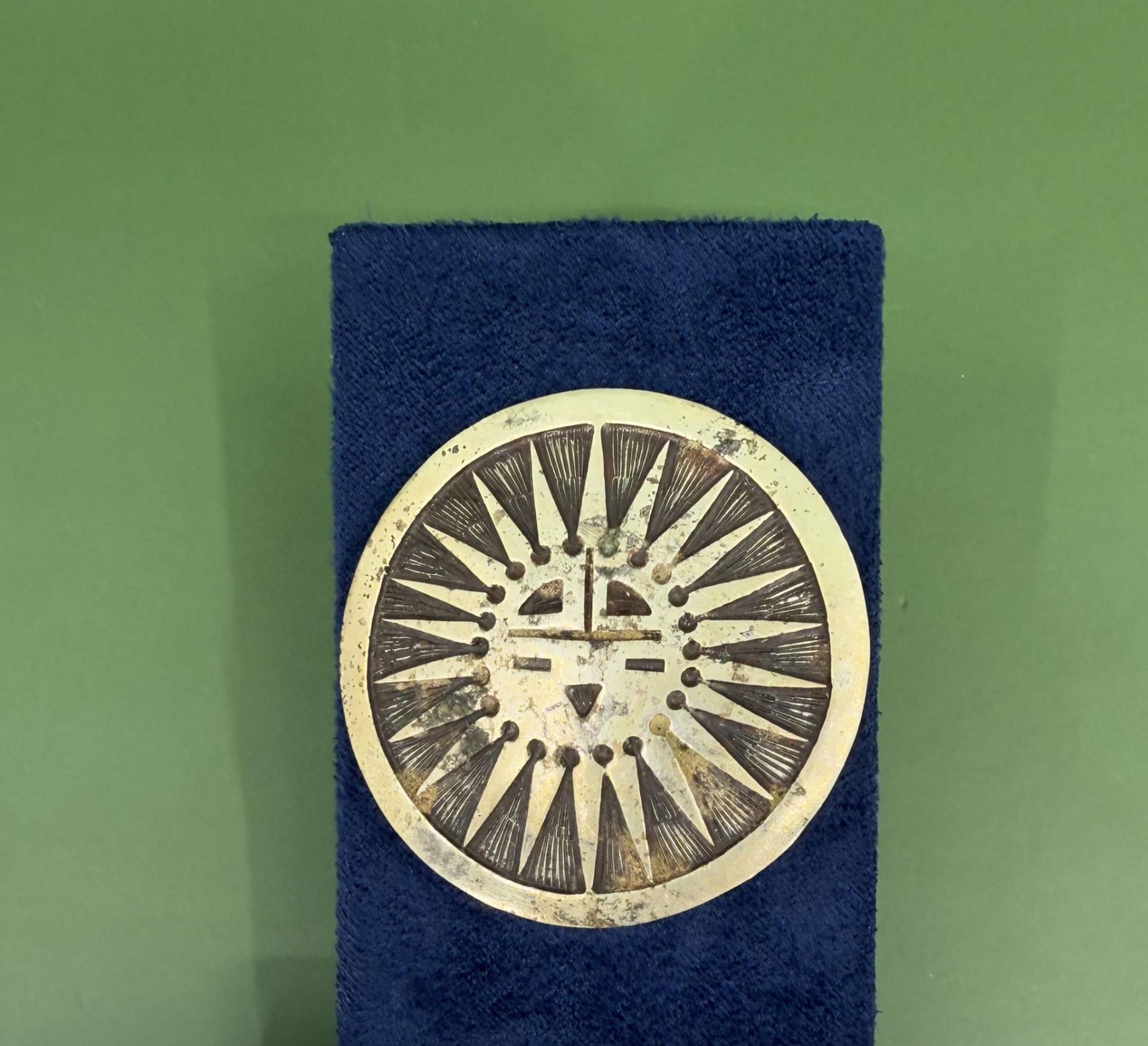 Hopi sun Face Sterling Silver Belt Buckle