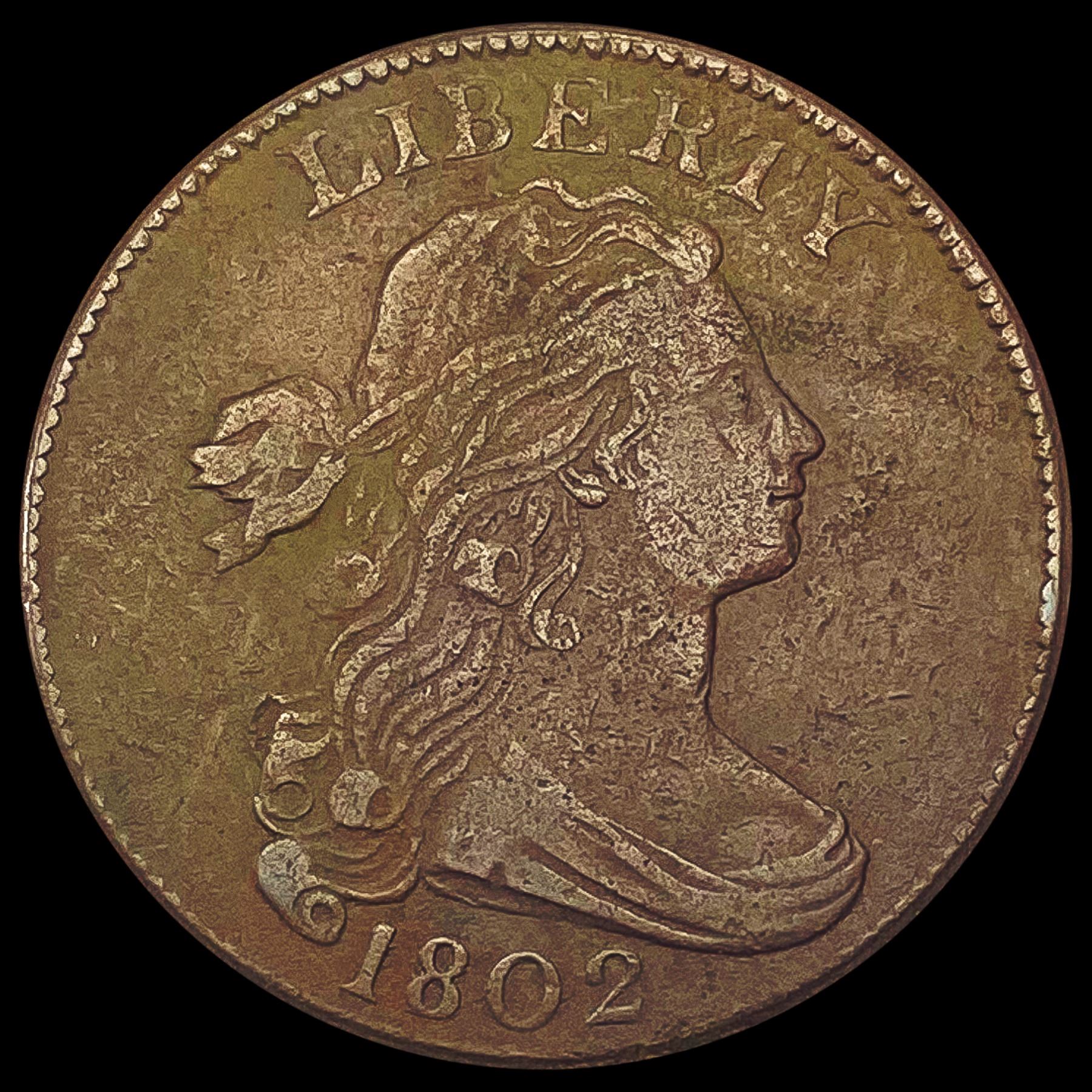 1802 Draped Bust Large Cent LIGHTLY CIRCULATED