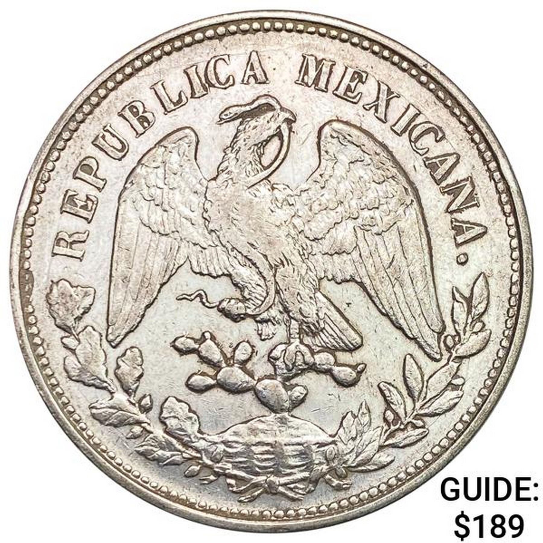 1902Mo AM Mexico Silver Peso CHOICE AU