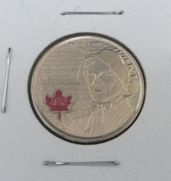 2013 Canadian Colorized Quarter Laura Secord 25 Cent Coin