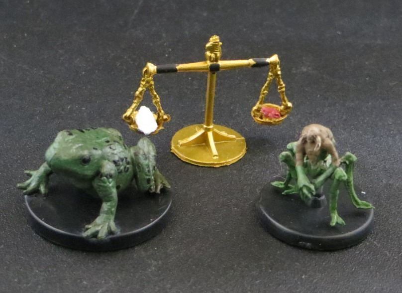D&D Pre-Painted Mini Figures Scale, Giant Frog 7/45 & Formian Worker 3/44