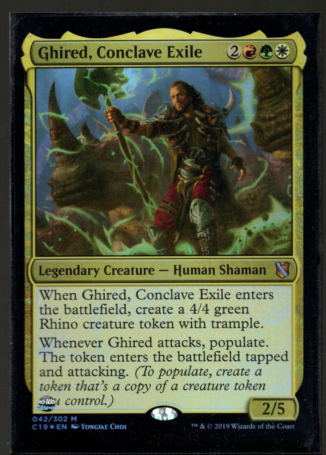 MTG Oversized Card Ghired, Conclave Exile FOIL