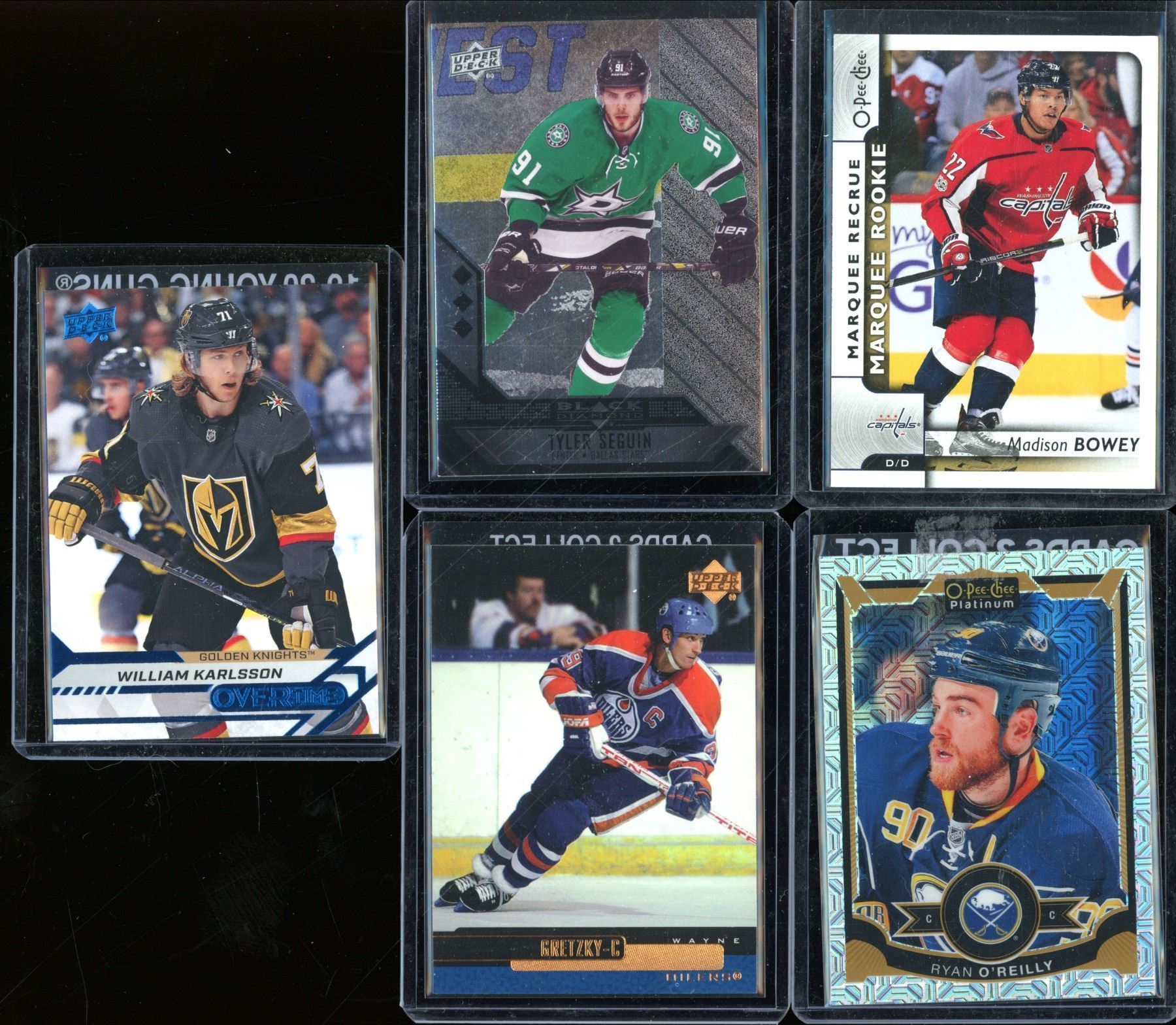 5 Hockey Card Rookie & Inserts Lot William Karlsson, Madison Bowey ...