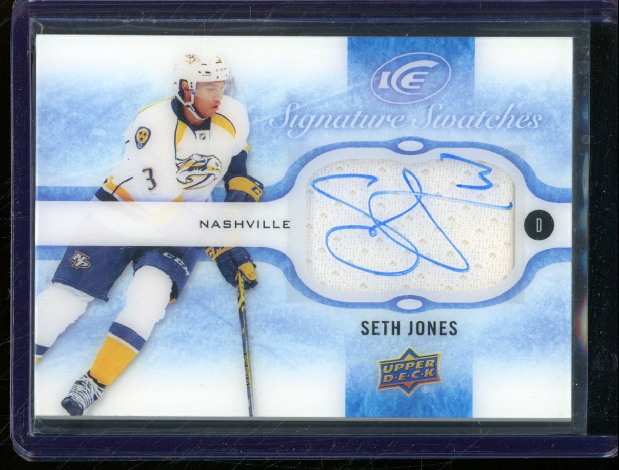 2015-16 Upper Deck Ice Signature Swatches #SSSJ Seth Jones BV $22