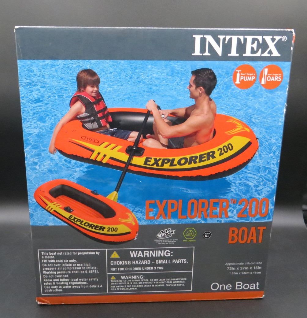 New Intex Explorer 200 Two Person Inflatable Boat (73 inches x 37 ...