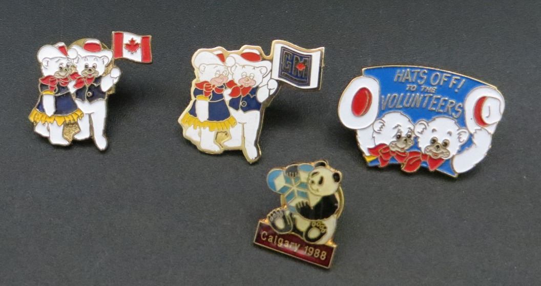 4 Various Enamel Collector Pins