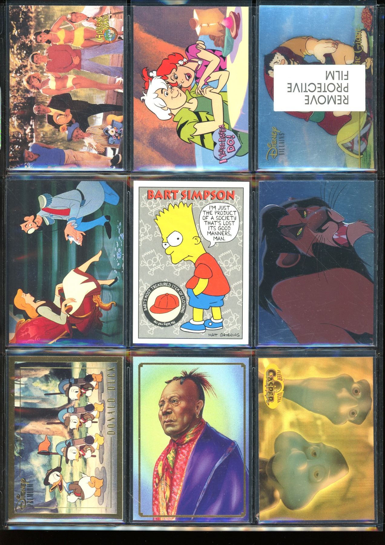 Lot Of 9 Insert & Promo Cards -- Bart Simpson, Donald Duck, Casper The ...