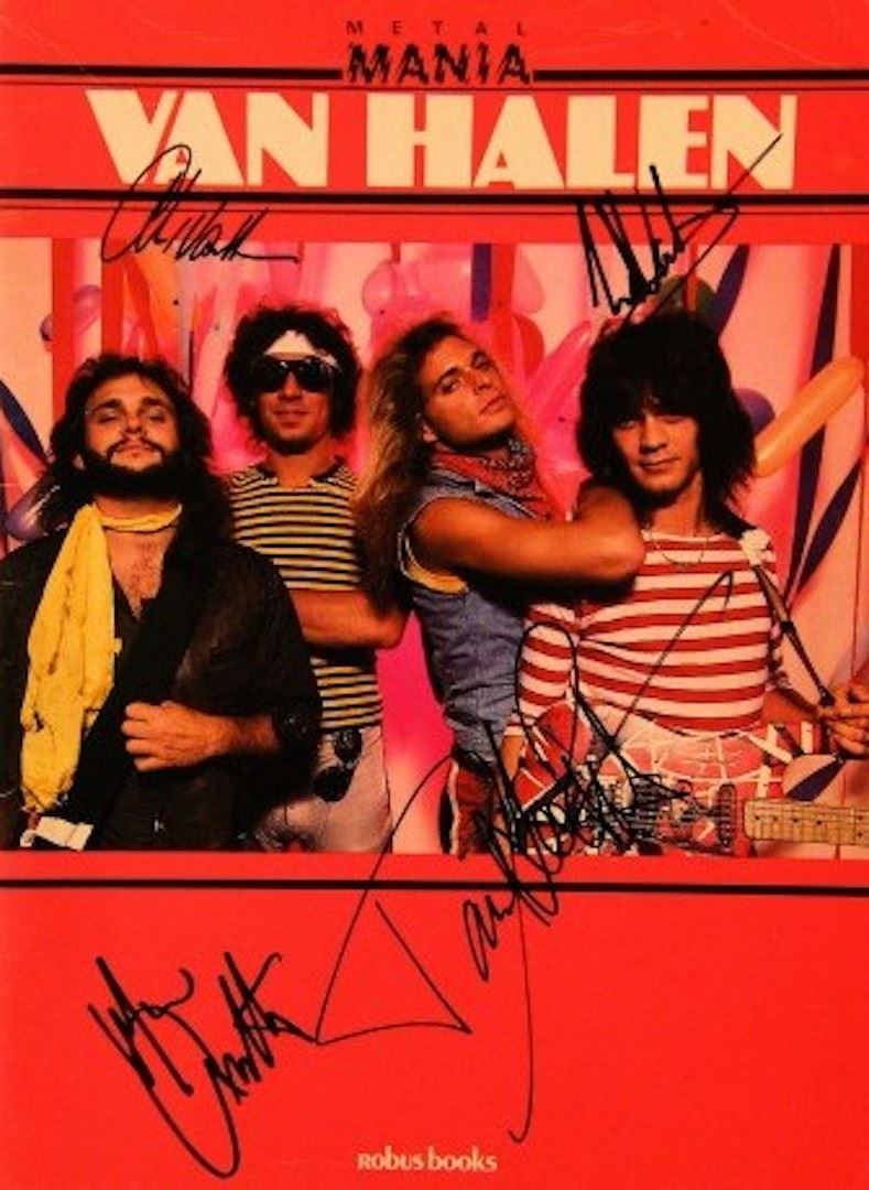 Van Halen signed music book