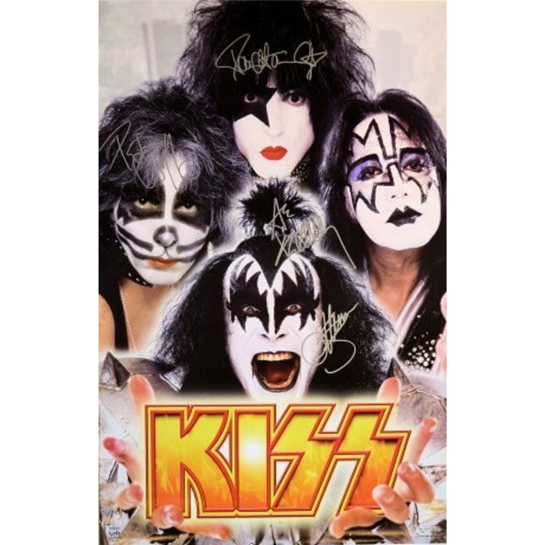 Kiss signed album insert poster