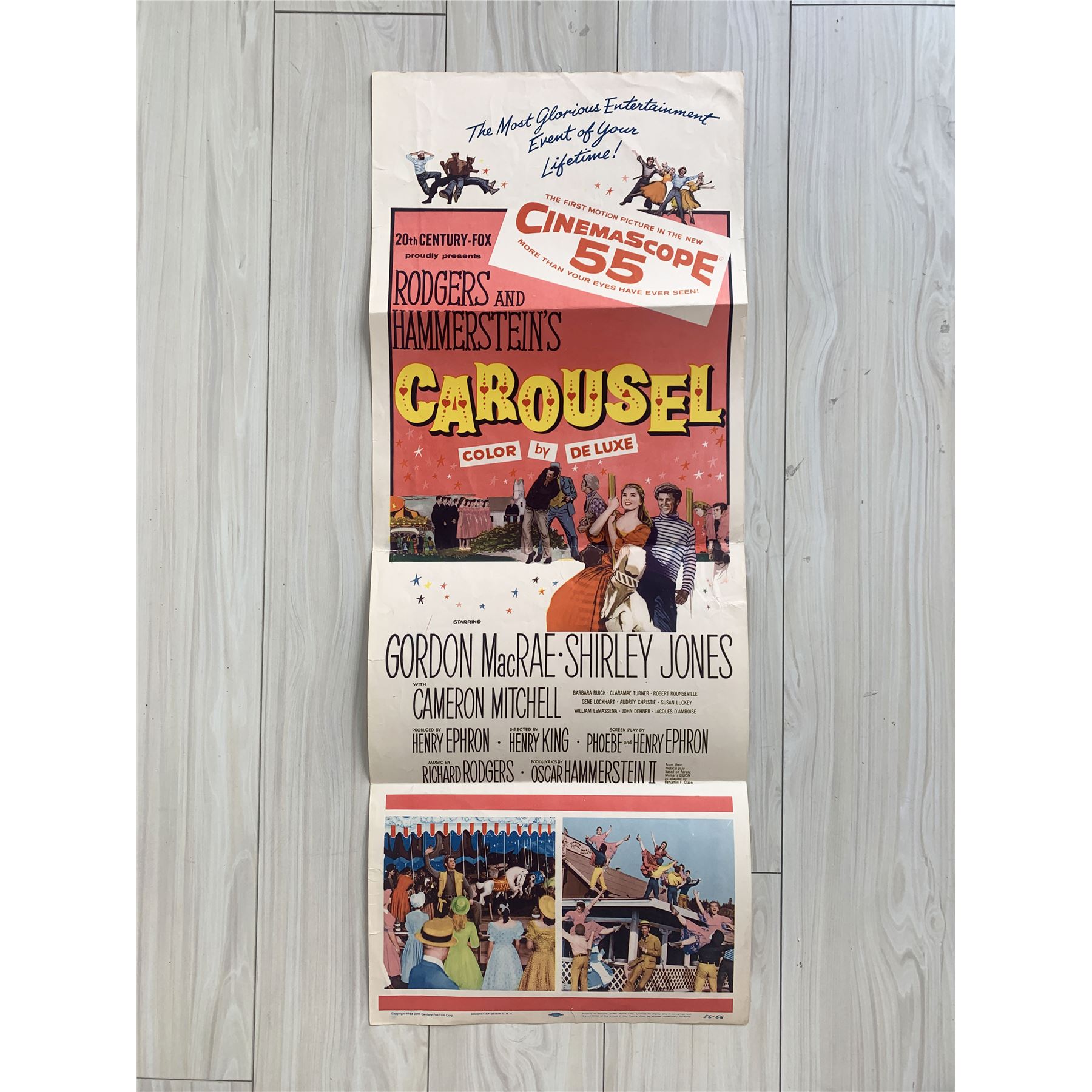 Carousel original 1956 vintage movie poster