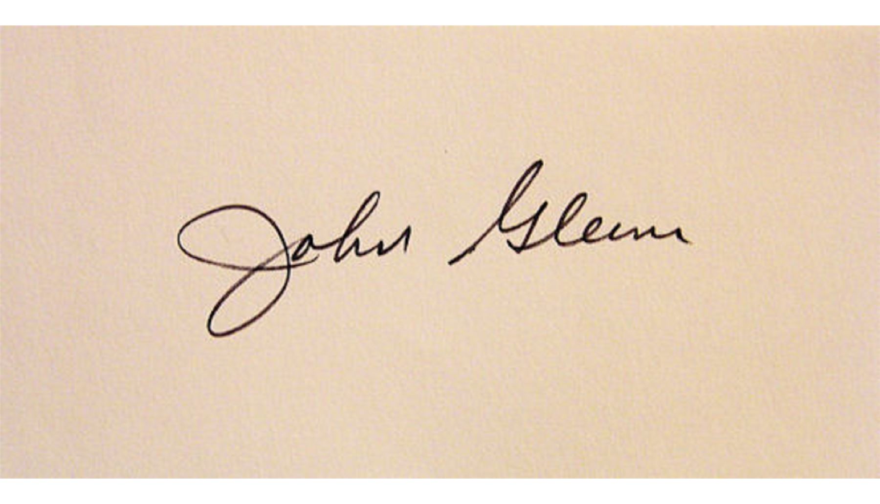 Astronaut John Glenn signature slip