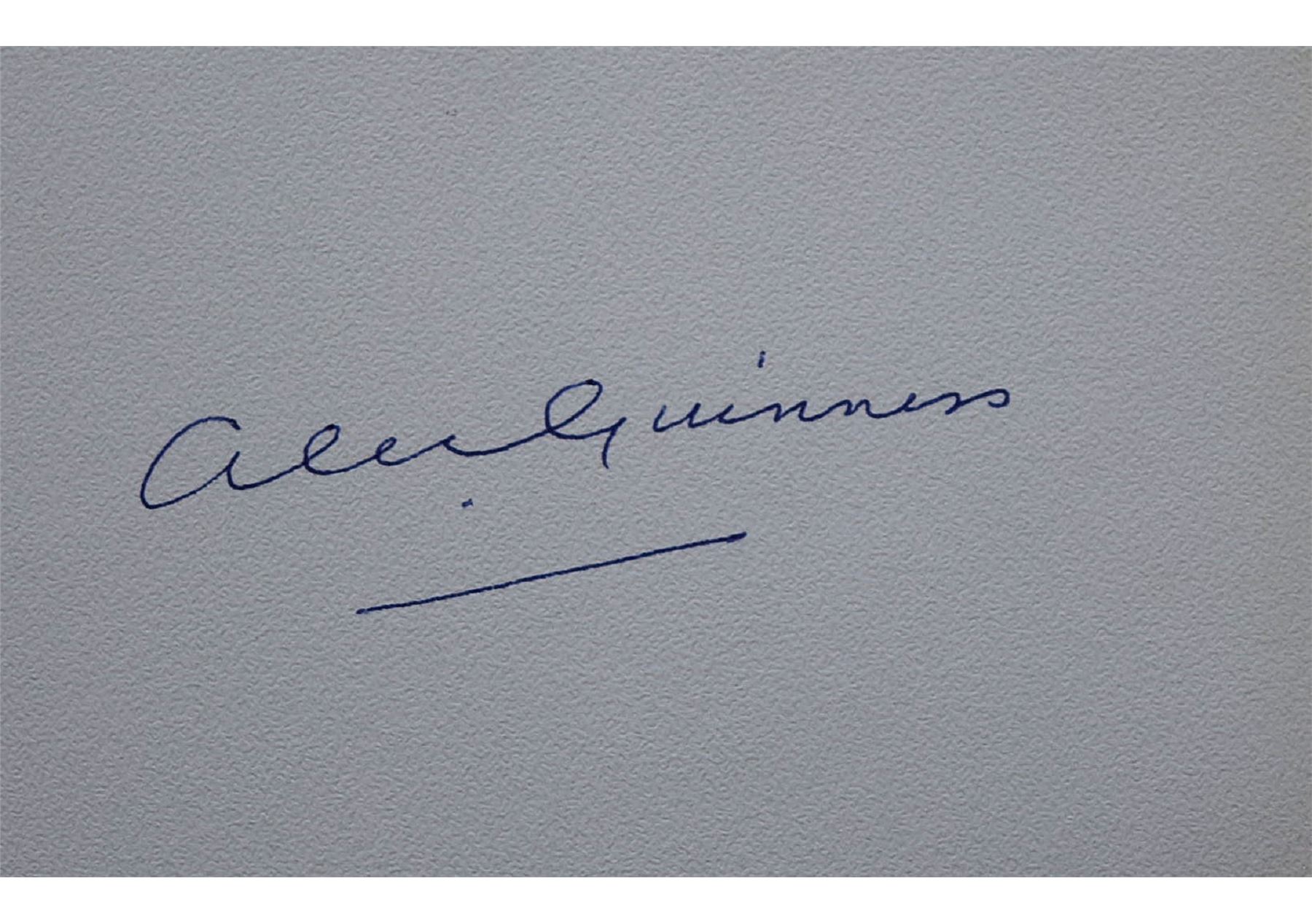 Star Wars Alec Guinness signature slip
