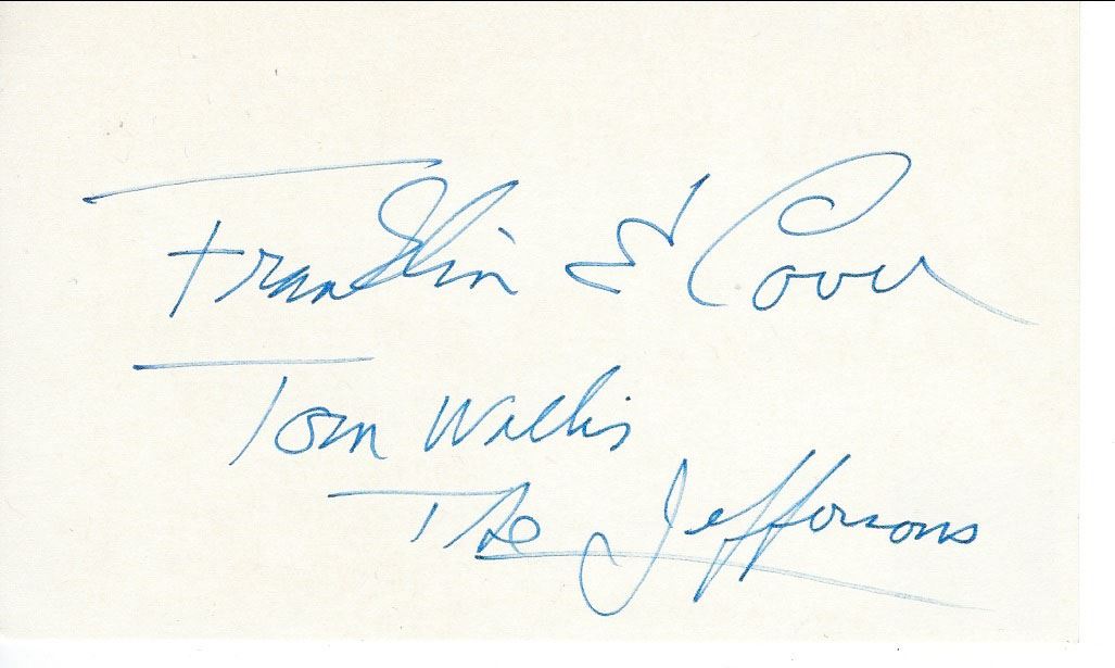 Franklin Cover original signature