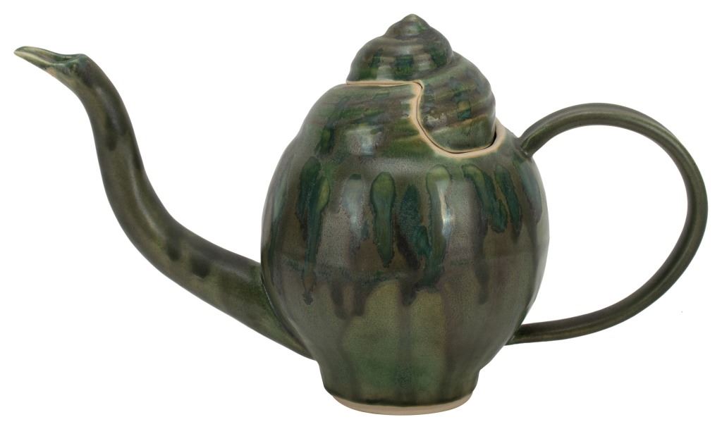 Ae Alison Evans Ceramics Glazed Tall Shell Teapot