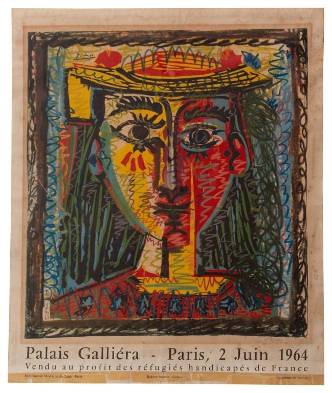 Picasso 1964 Exhibition Poster Palais Galliera