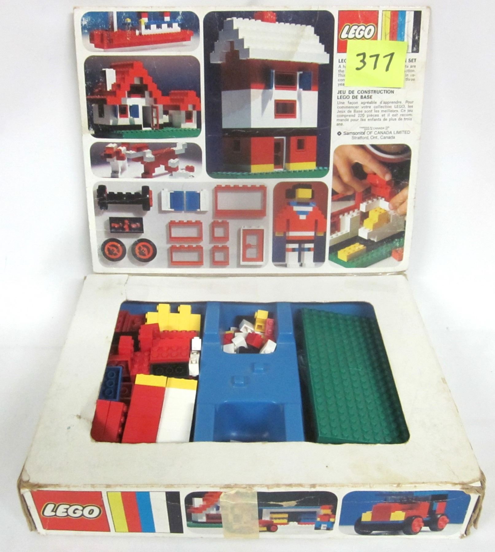 Rare Vintage 1973 Samsonite Lego Set #3-4 - w/ box & 184 pcs. blue ...