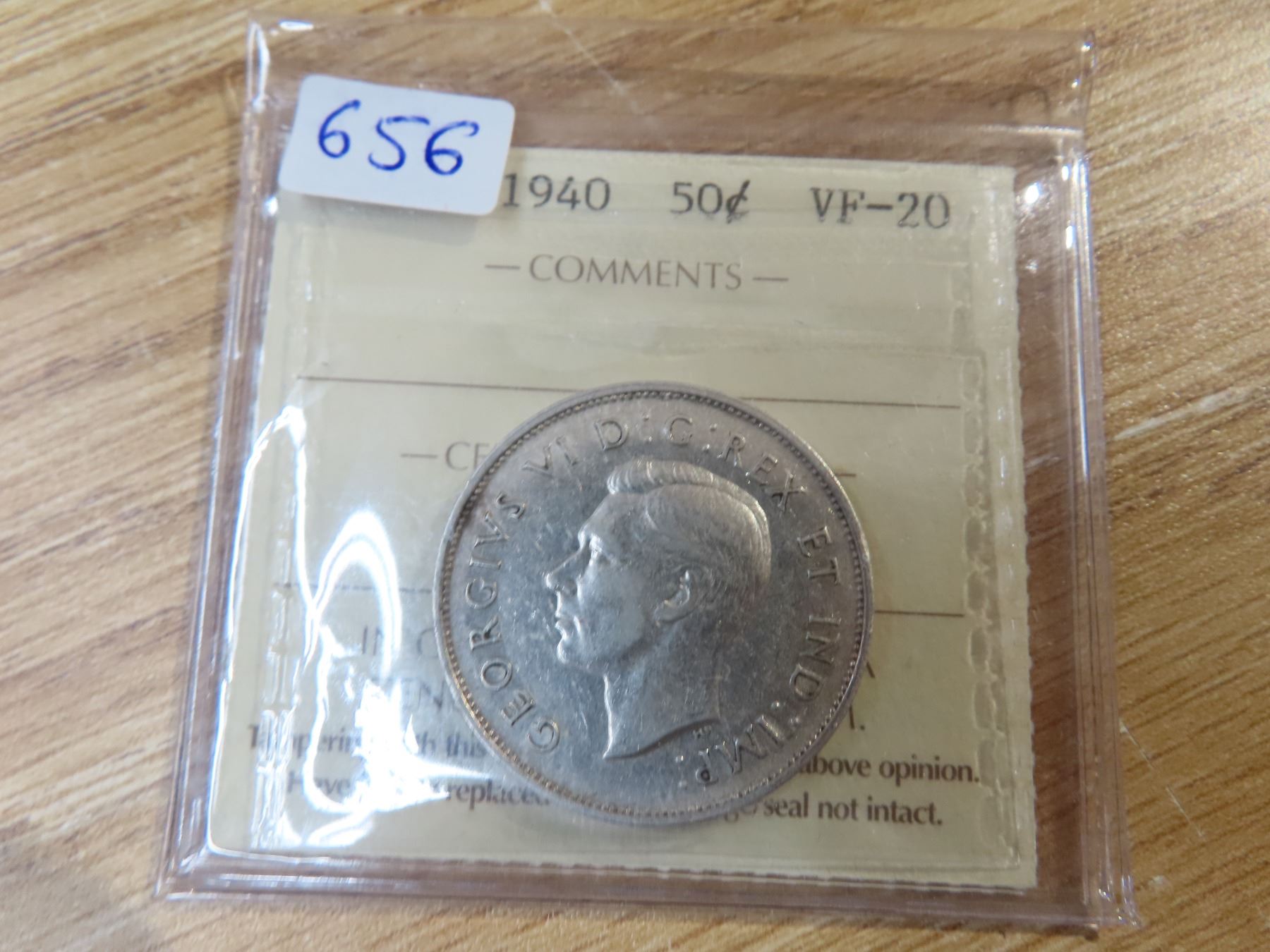 1940 Canadian silver fifty cent - Schmalz Auctions