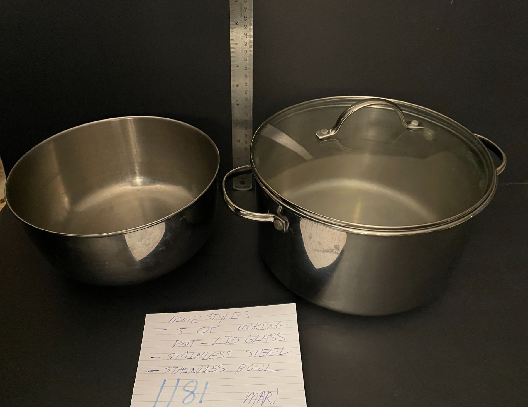 Stainless Steel Pot & Bowl - Schmalz Auctions