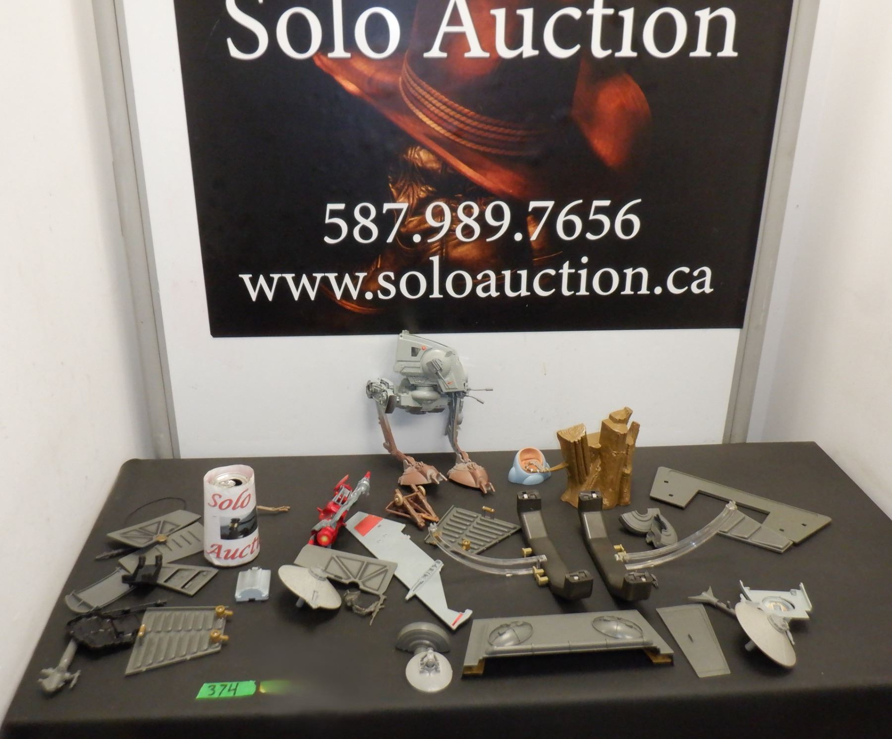 Star Wars PotF AT-ST Scout and various Star Wars model pieces