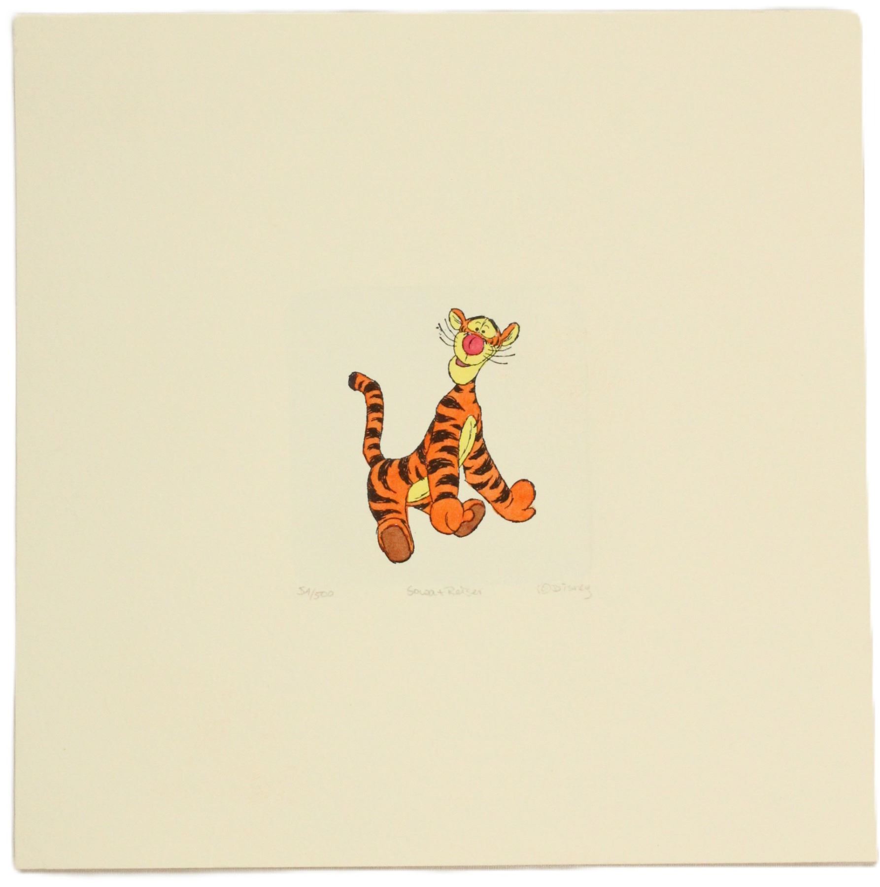 A Hand Painted Tigger from Winnie the Pooh Etching by Sowa and Reiser ...