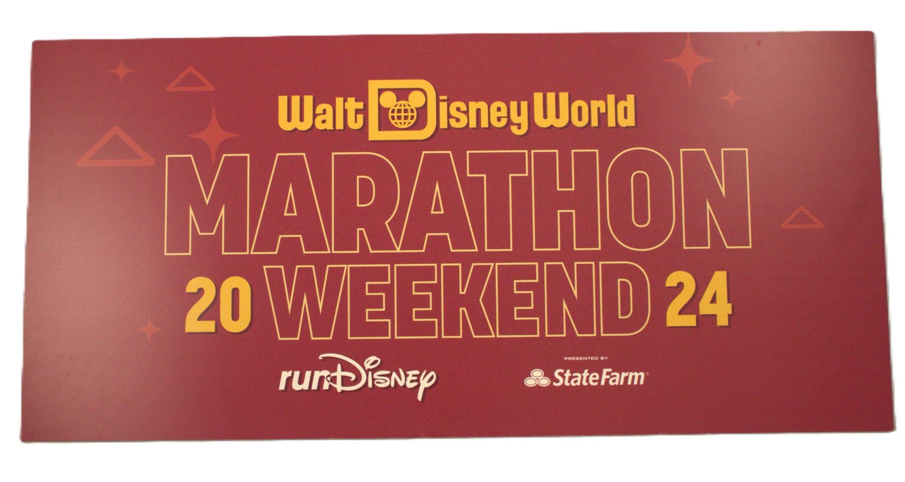 A 2024 runDisney Marathon Weekend Event Sign.