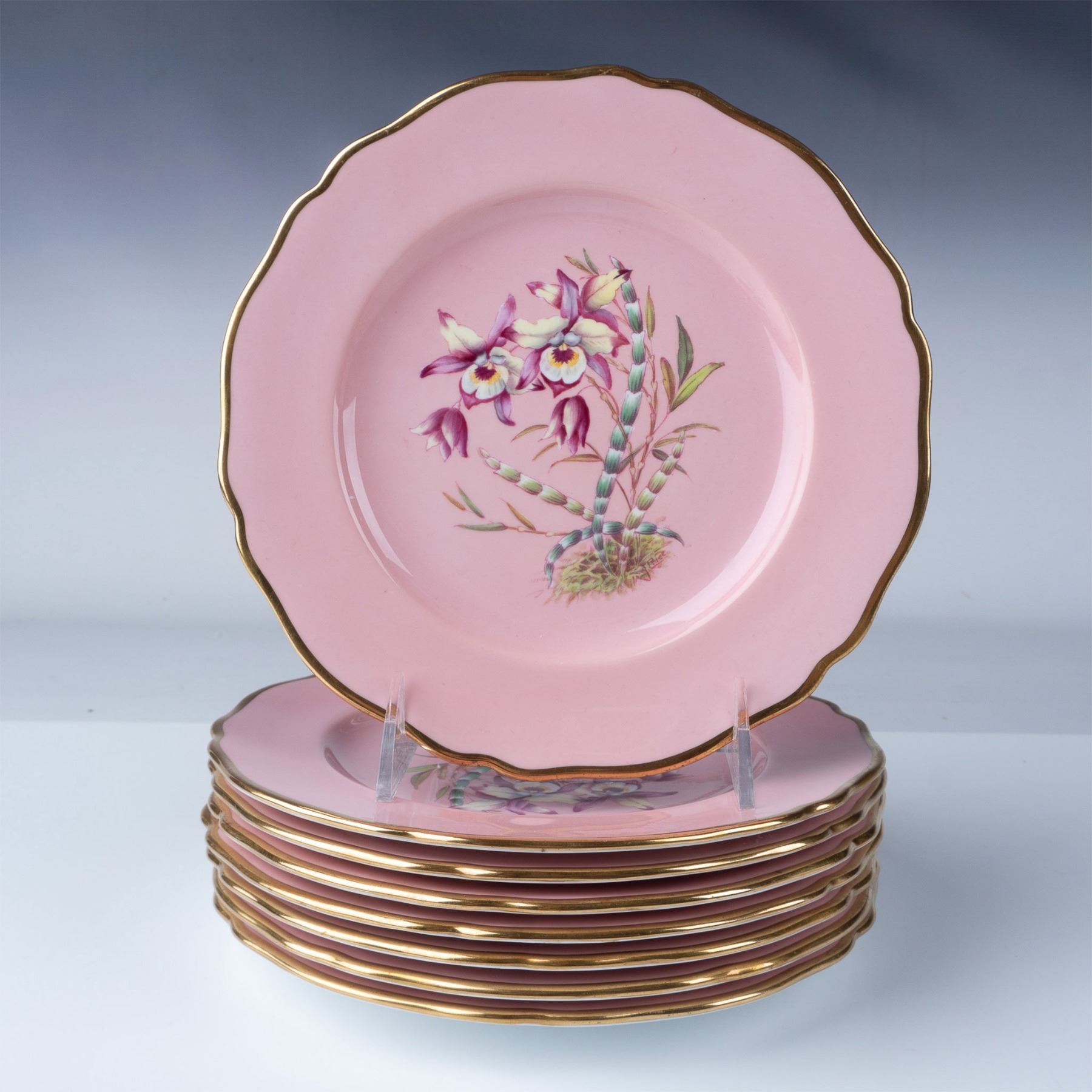 Spode Copeland China Plates, 3 Patterns, Set of 8