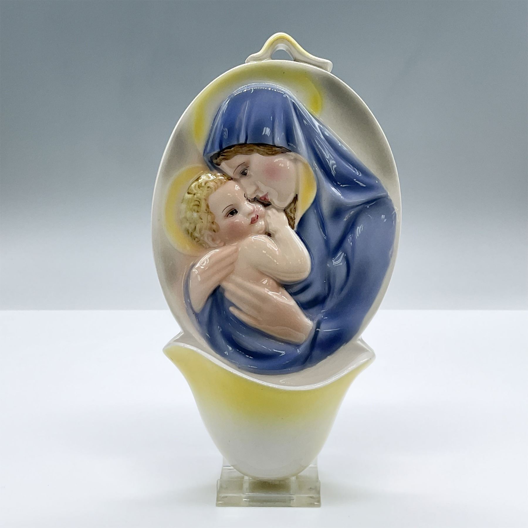 Wien Keramos Madonna And Child Porcelain Wall Art