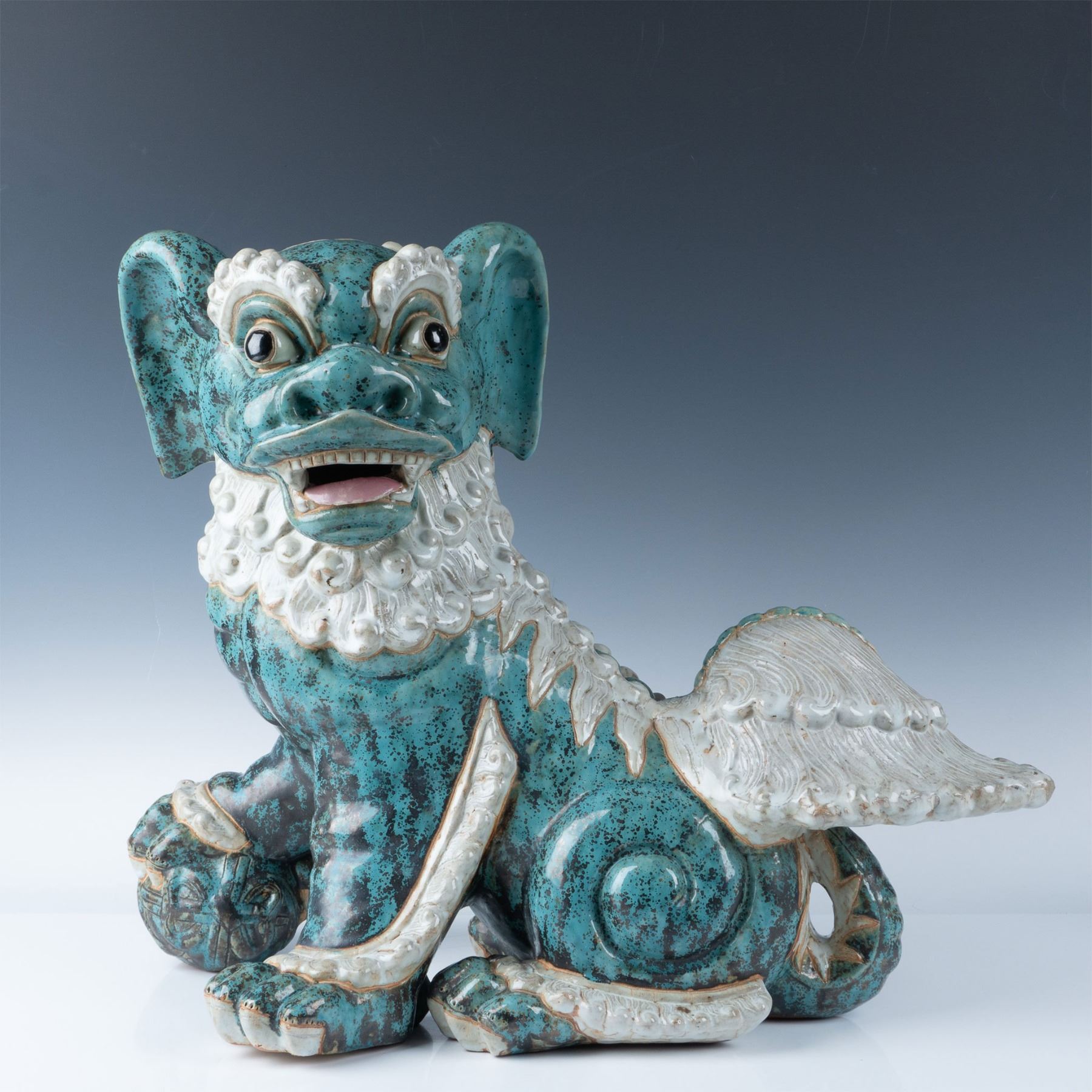 Chinese Glazed Foo Lion Sculpture