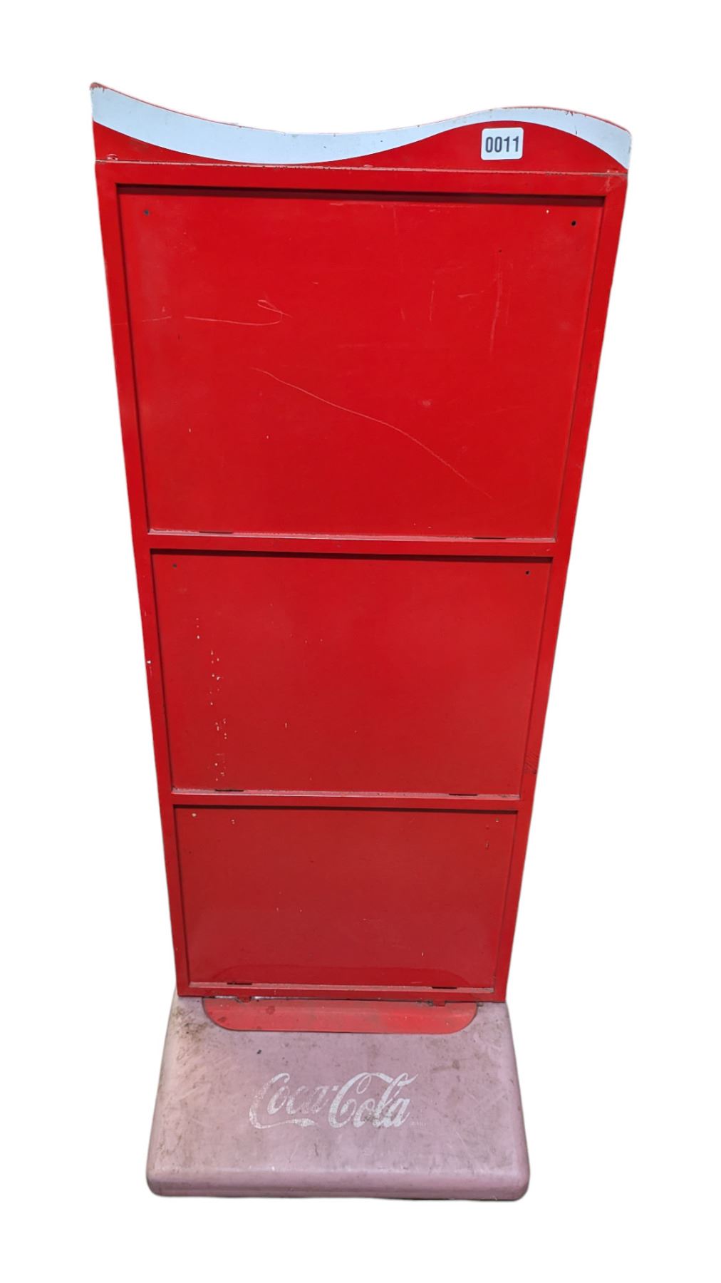 Metal Coca Cola rolling advertisement stand approx. 52" height 20 ...