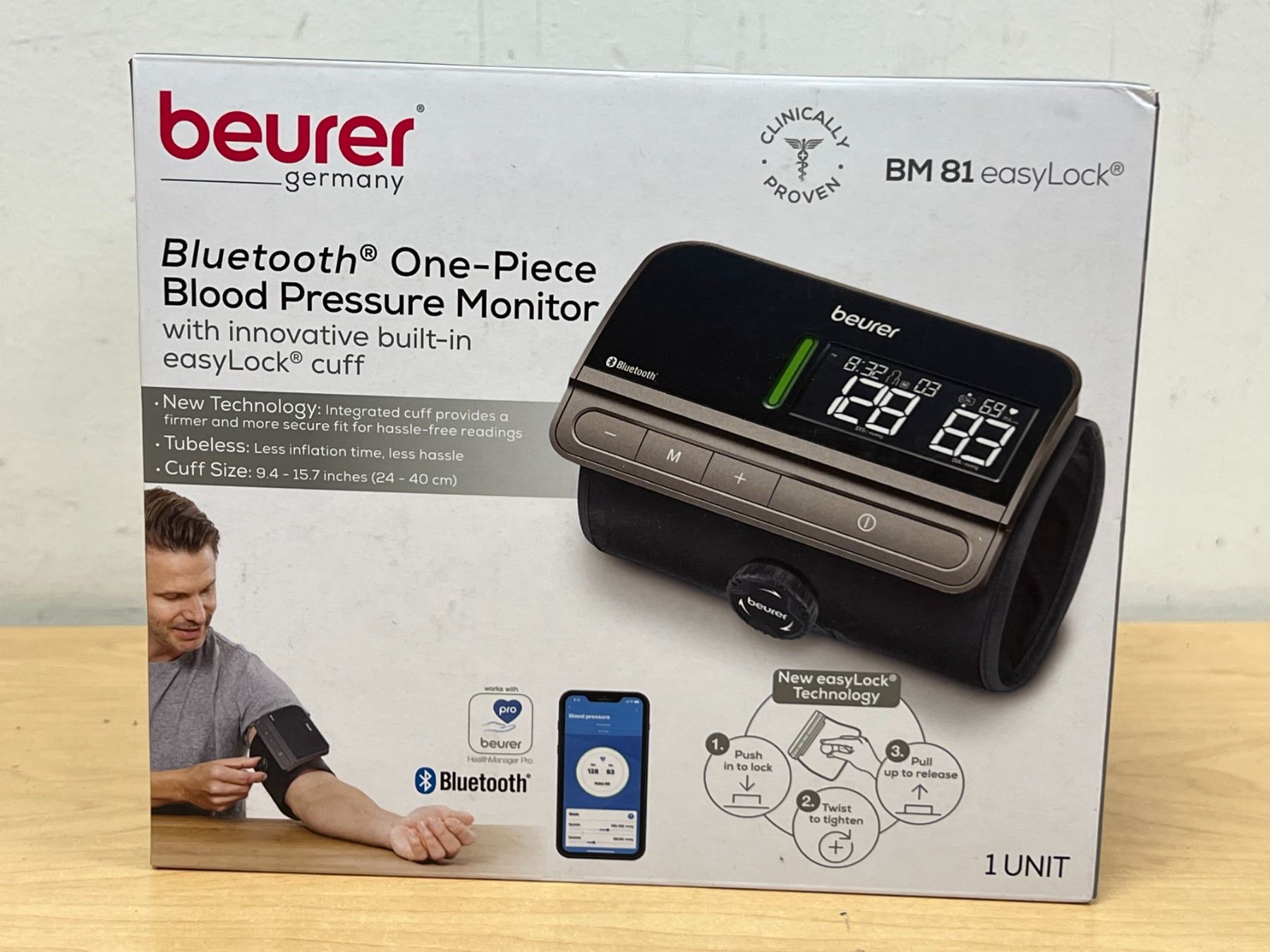 Beurer Bluetooth One-Piece Blood Pressure Monitor