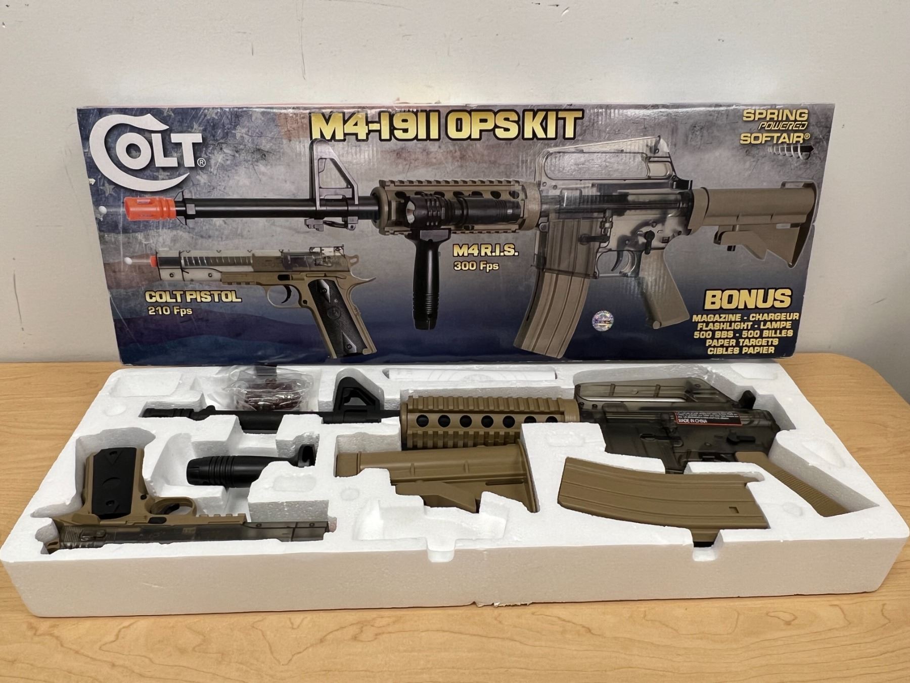 Colt Spring Powered Airsoft Pistol & M4-1911 Ops Kit - Open box, see ...