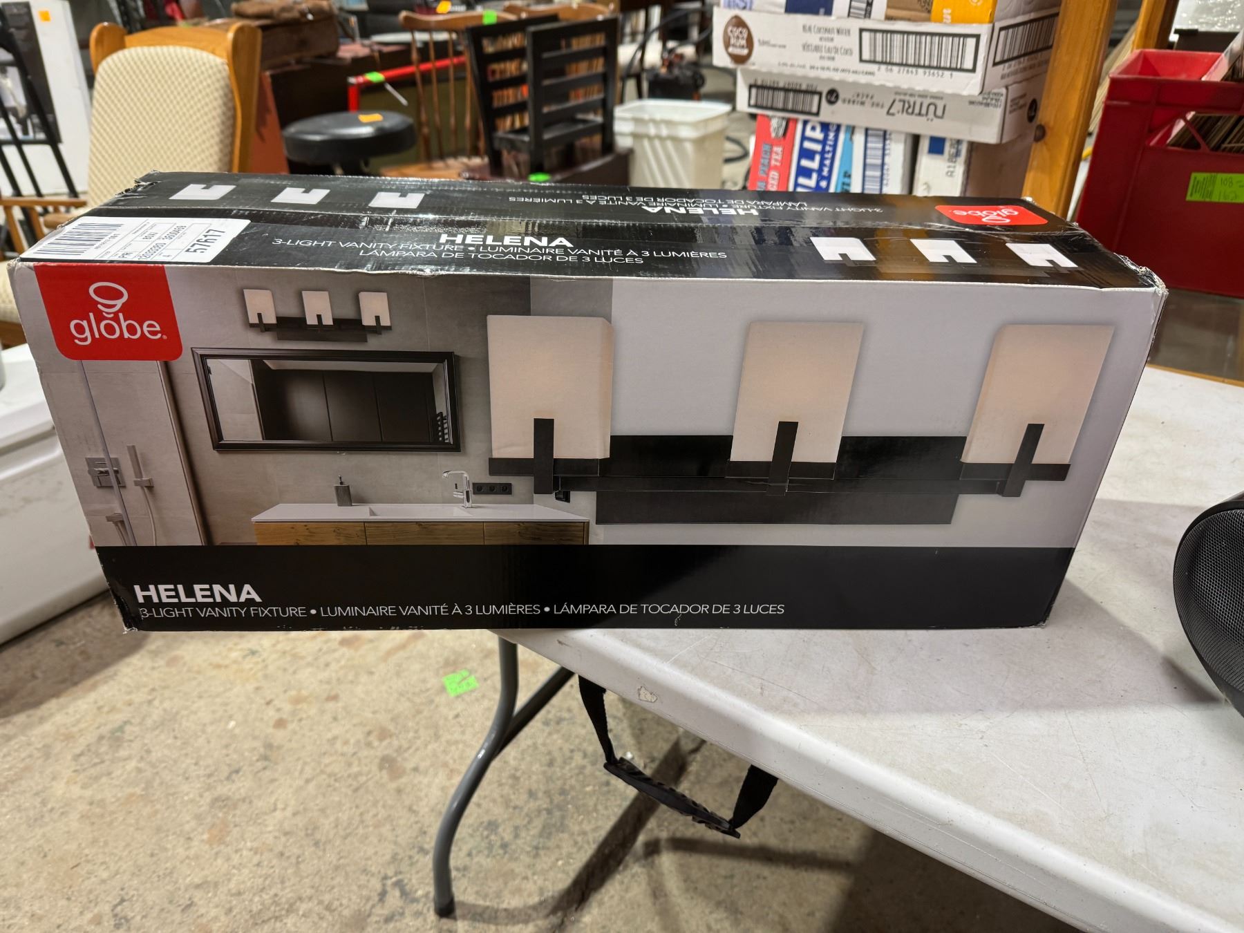 New three light vanity fixture