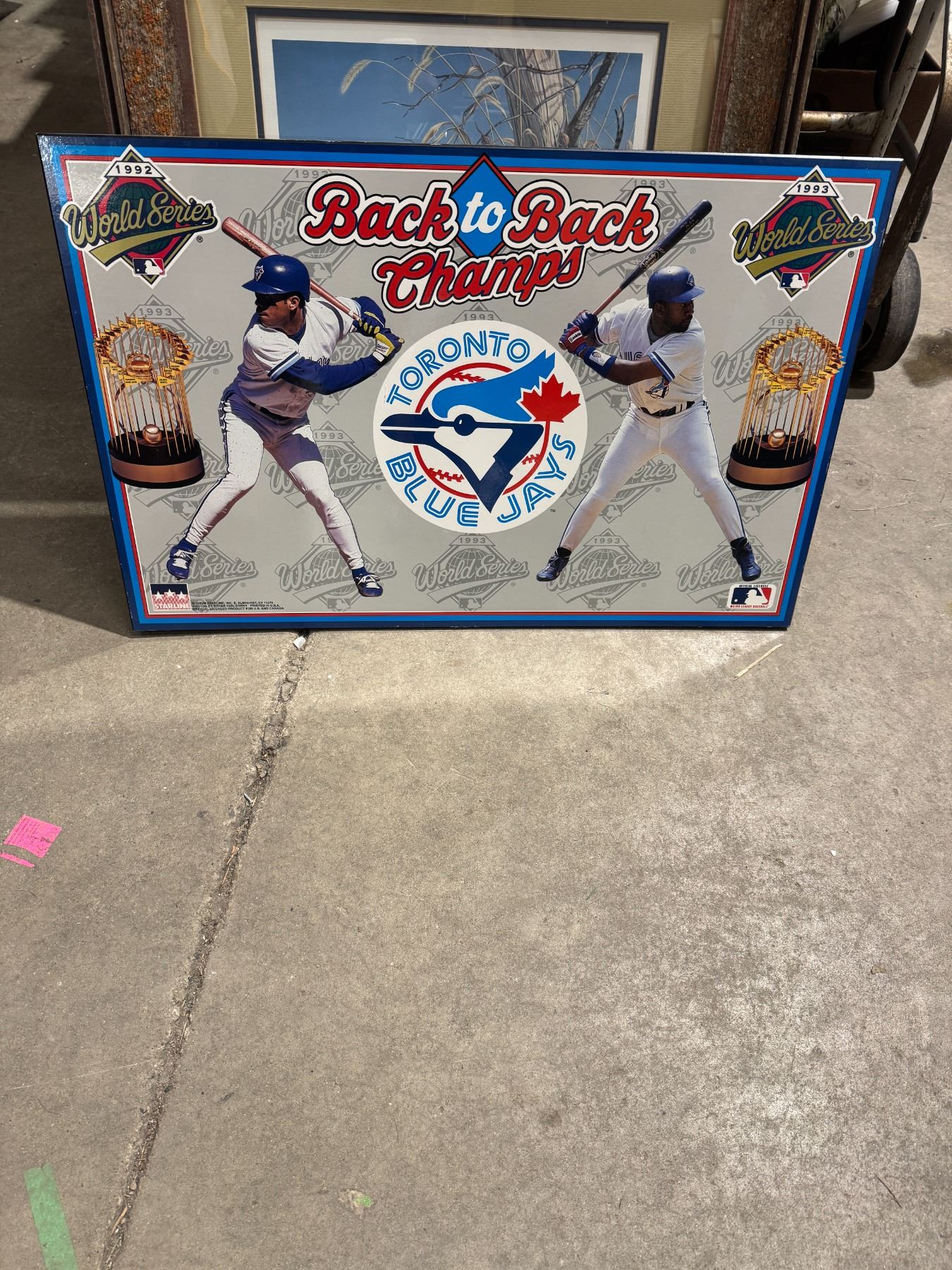 Toronto Blue Jays back to back champs baseball wall hanging