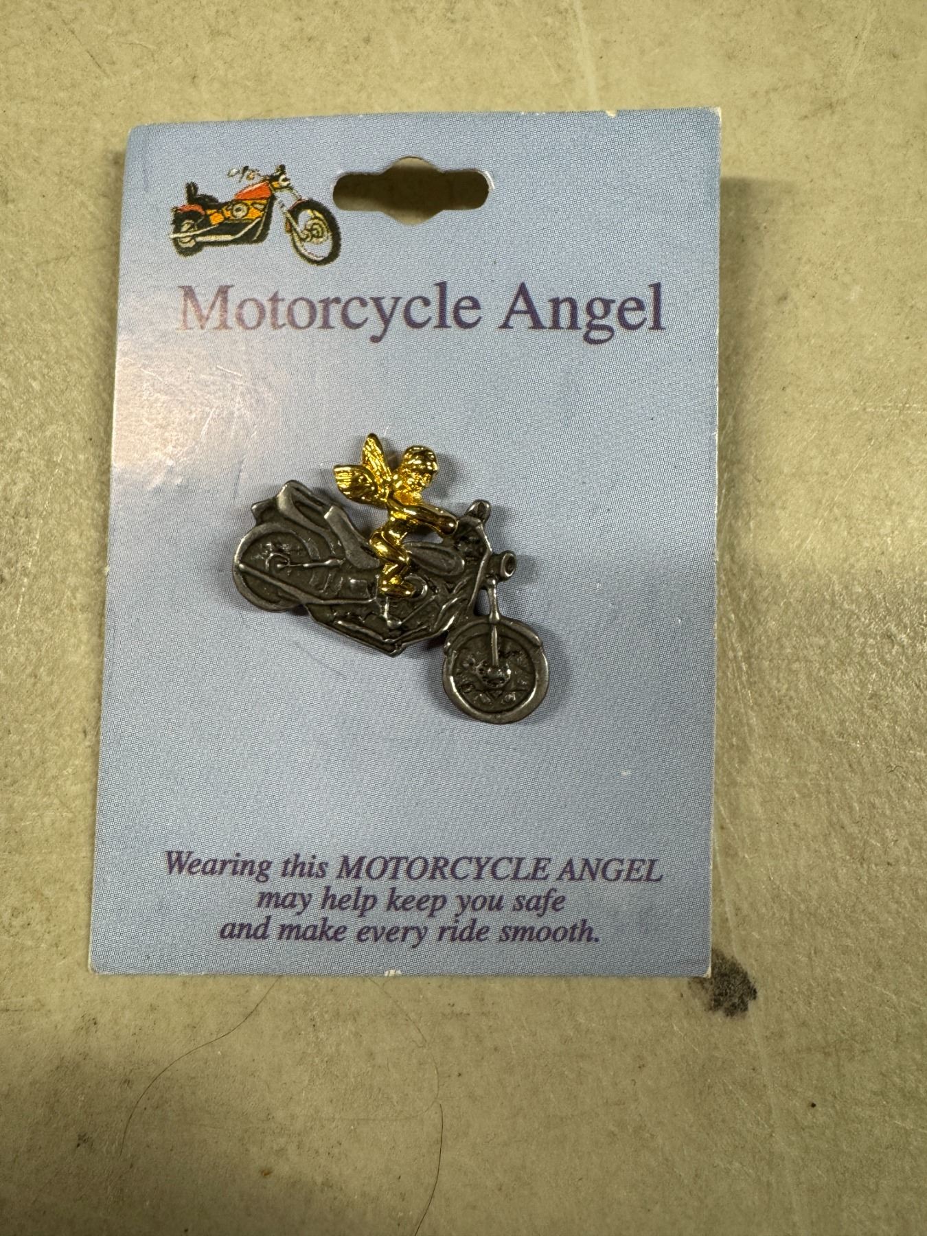 motorcycle angel pin