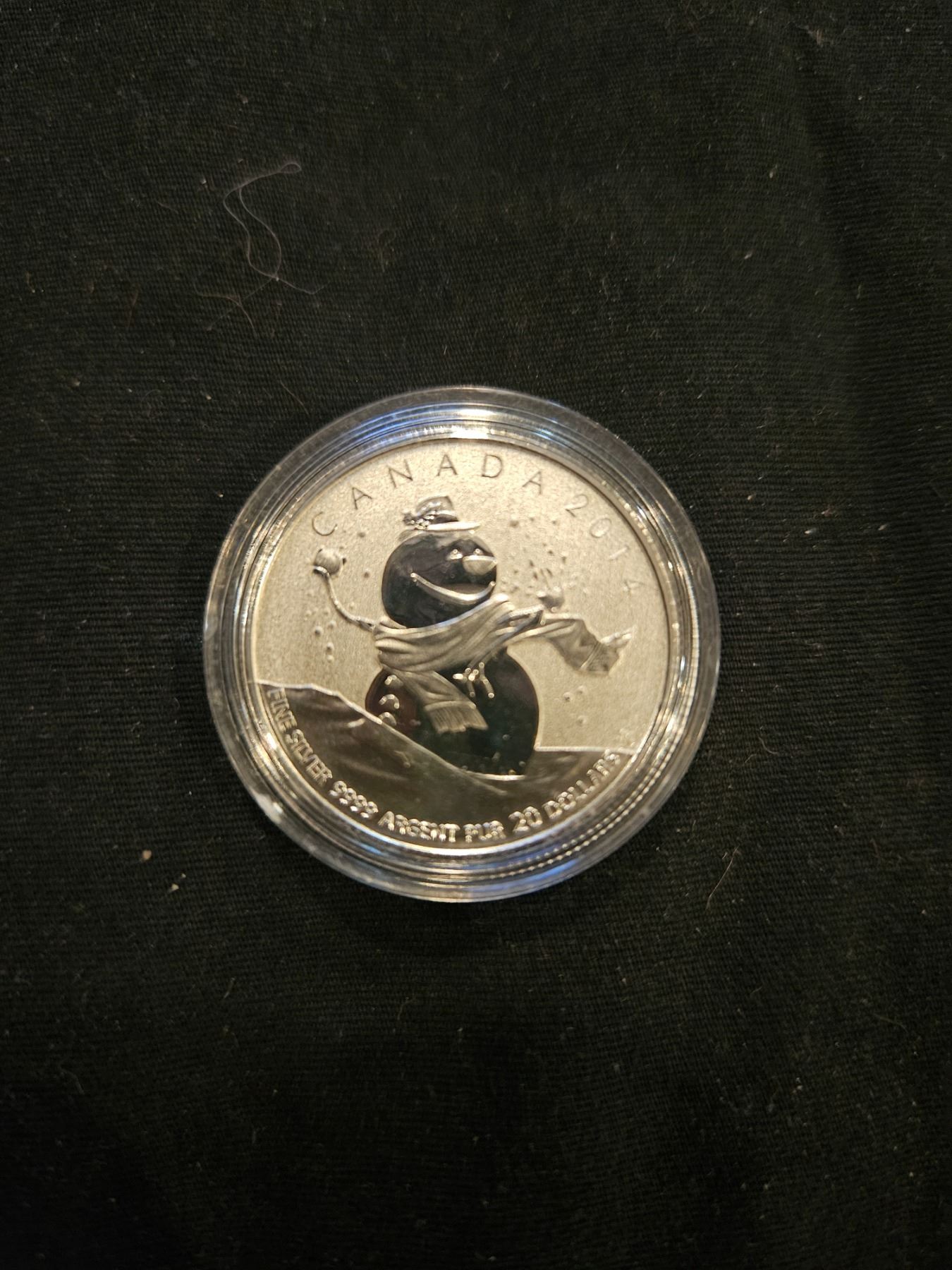 2014 Silver Snowman $20 coin
