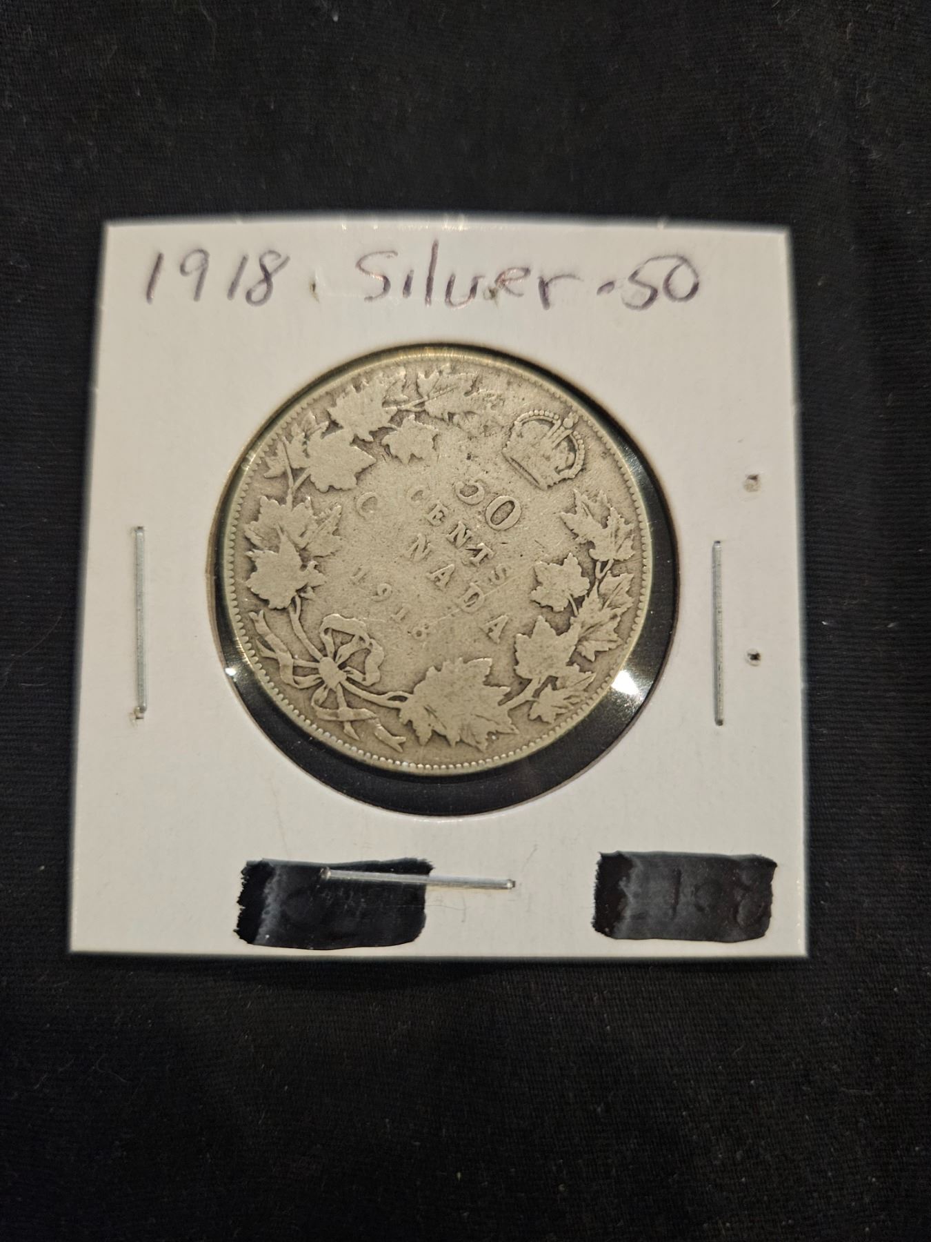 1918 Silver 50cent coin