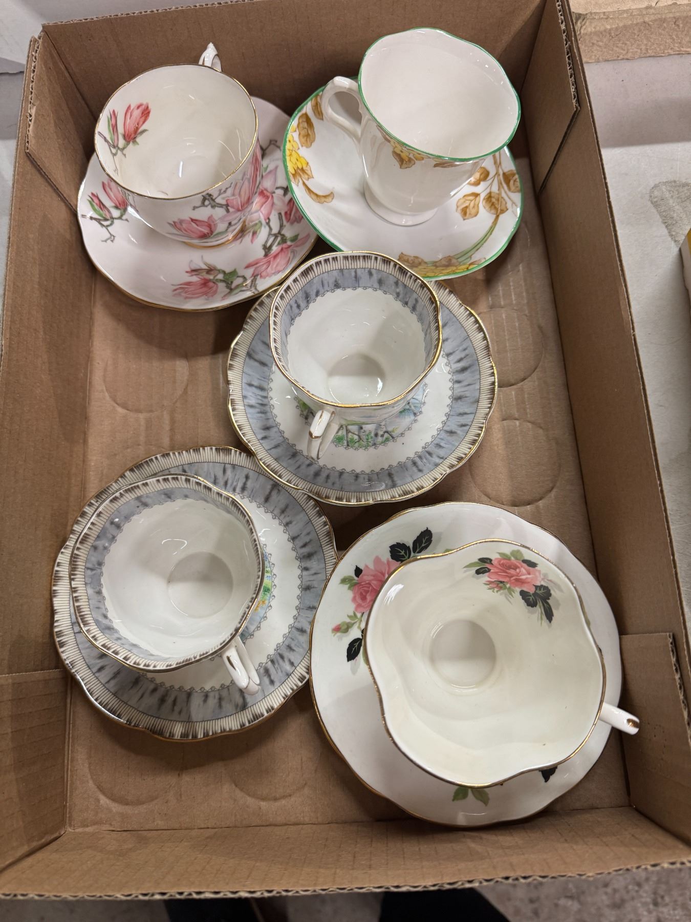 Tea, cups, and saucers