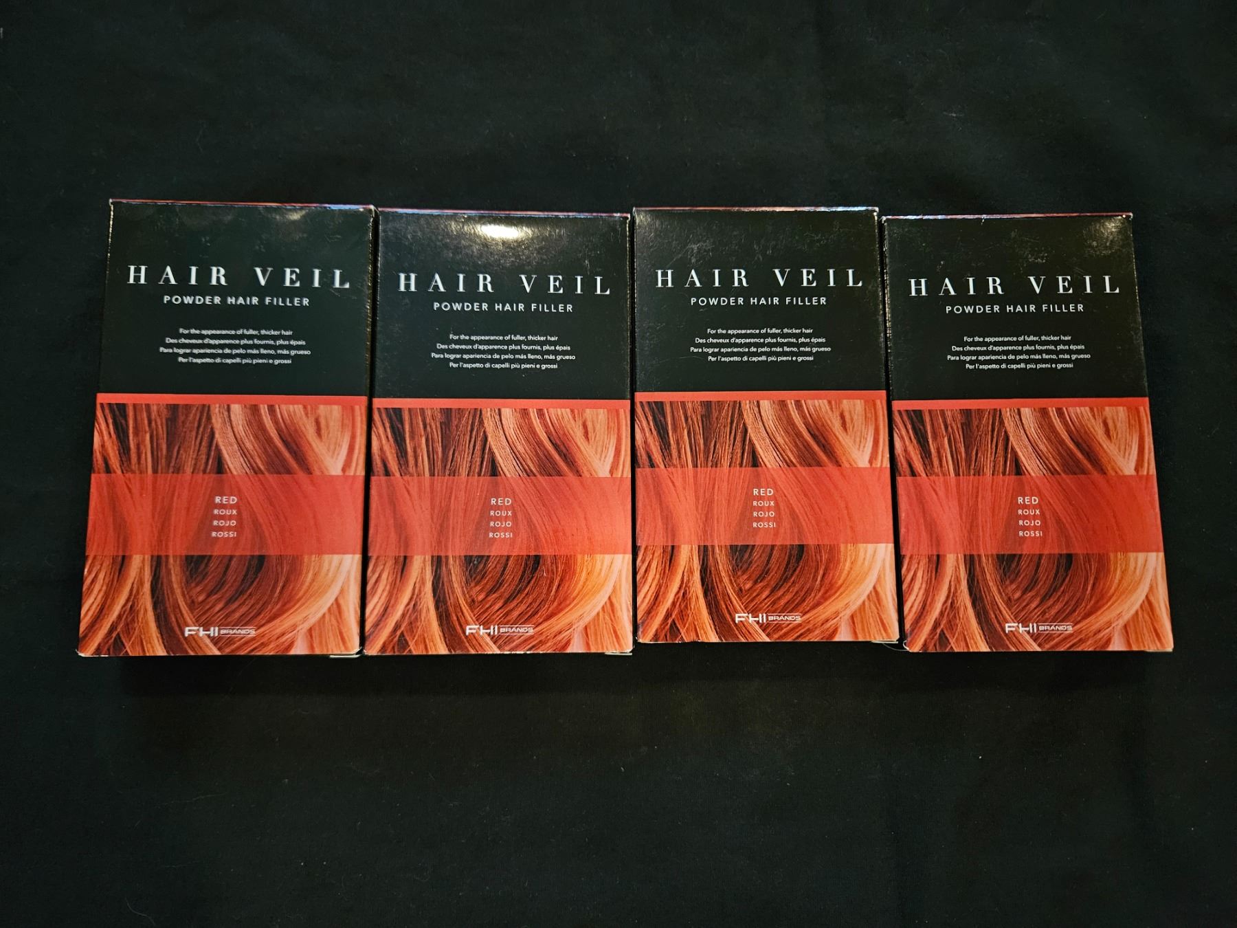 Hair veil powder color- red