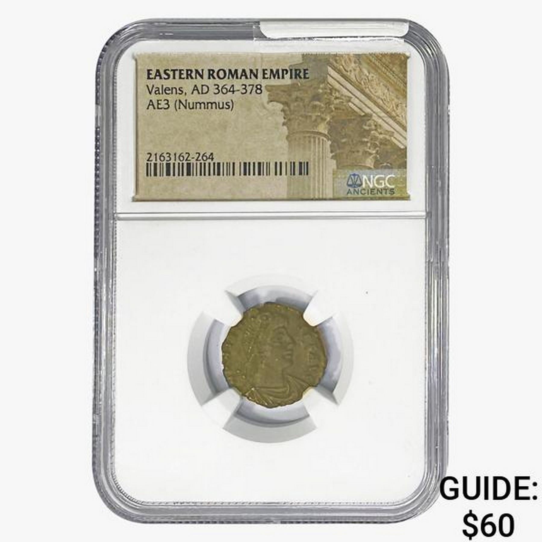 East Roman Valens, AD 364-378 AE3 Nummus NCG