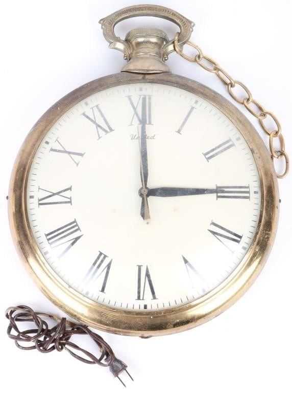 RARE VINTAGE UNITED CLOCK CORP MODEL 40 WALL CLOCK