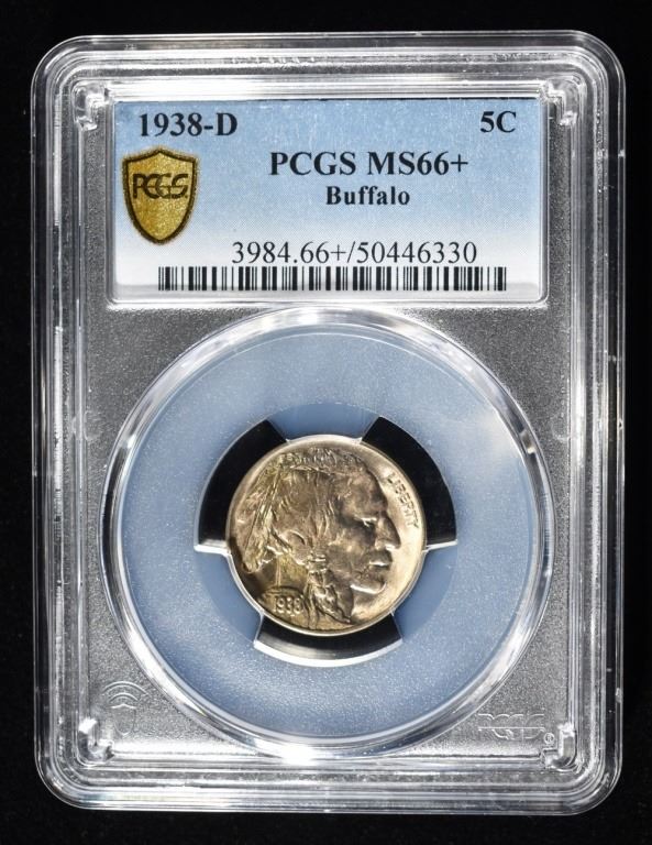 1938-D BUFFALO NICKEL PCGS MS-66+