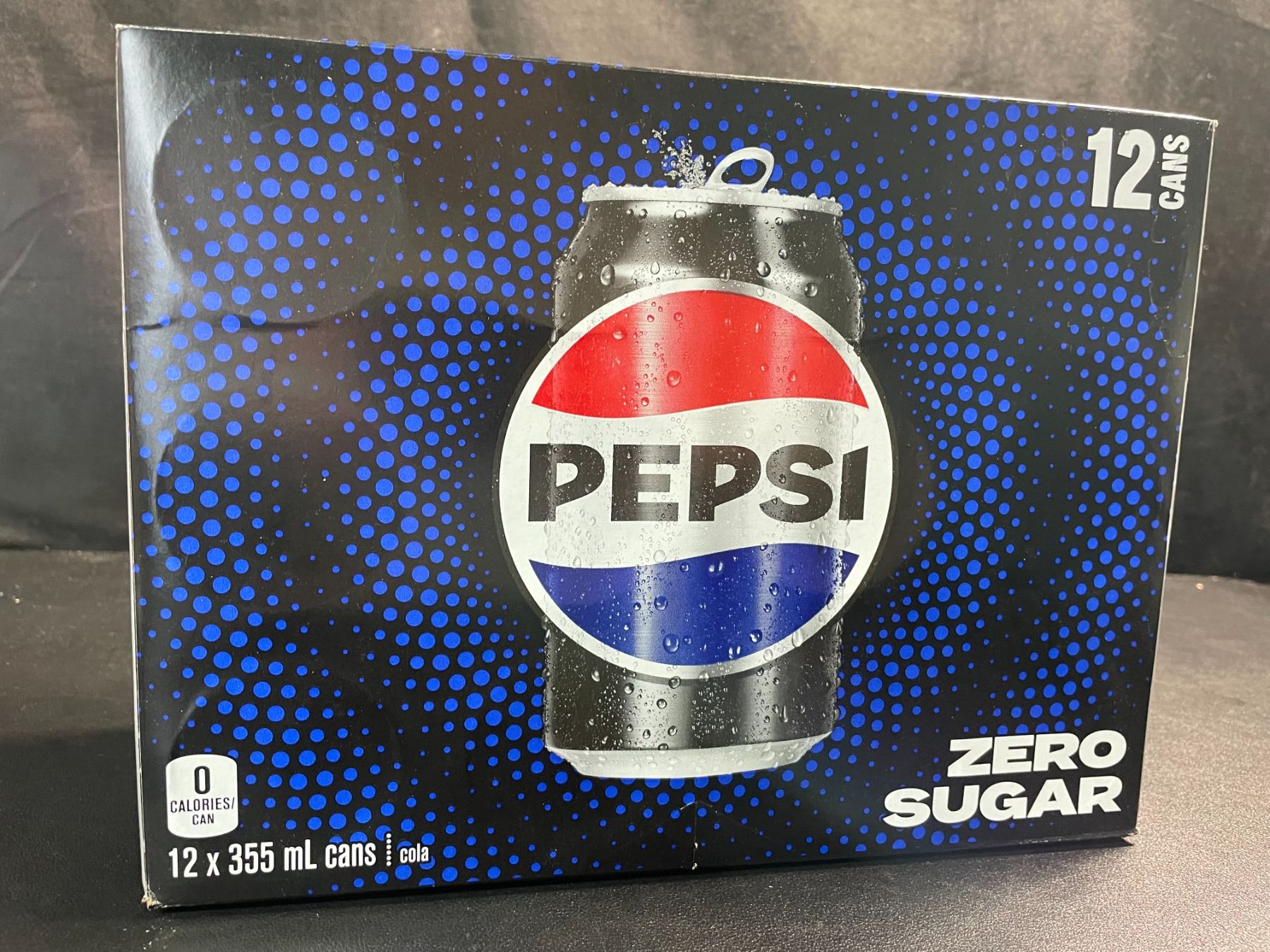 1 Case of Pepsi Zero Sugar Soda - 12 x 355ml Cans