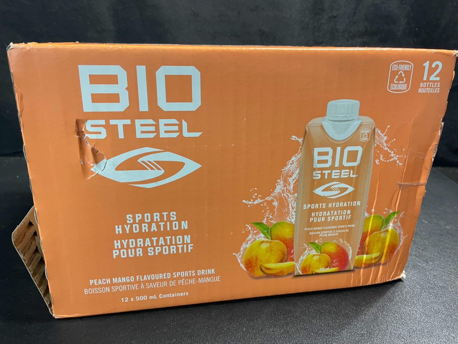 1 Case of BioSteel Sports Hydration Peach Mango Flavoured Sports Drinks ...
